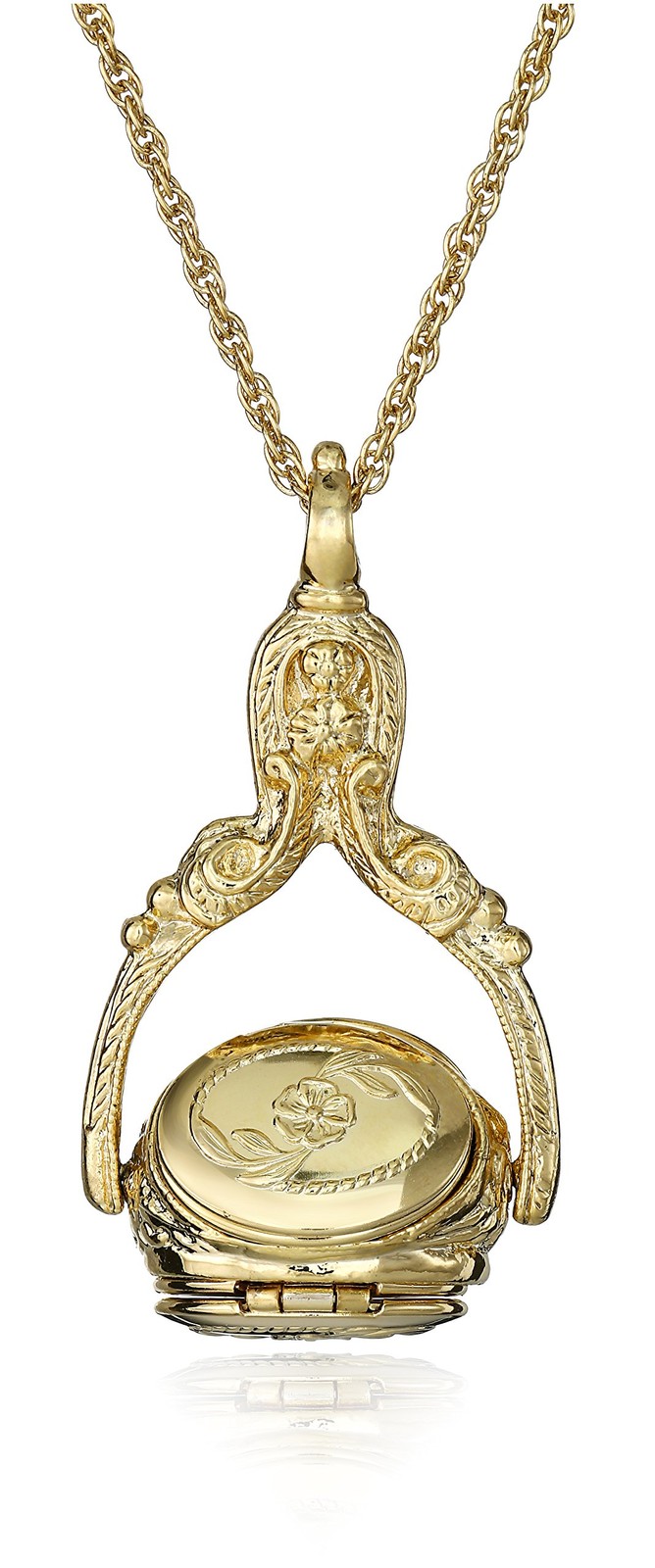 1928 Jewelry 3 Sided Spinner Locket Necklace 30 Inches,Necklaces ...