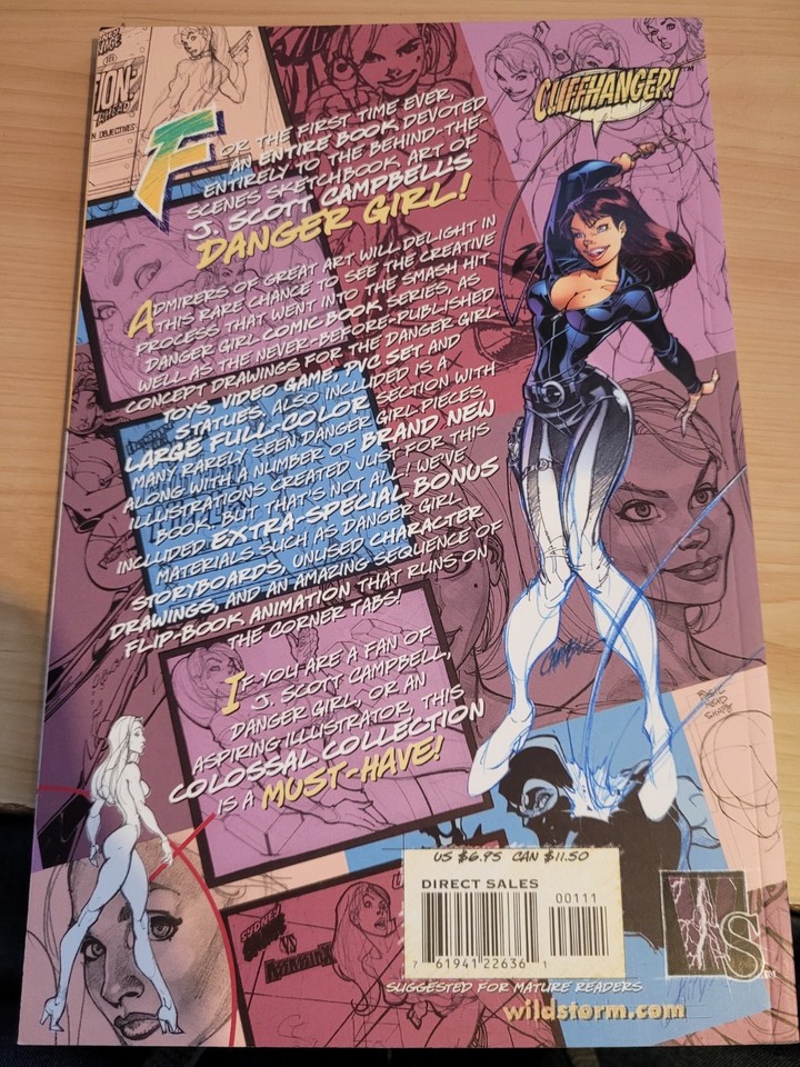 Danger Girl Sketchbook 2001 Softcover Graphic Novel J. Scott Campbell ...
