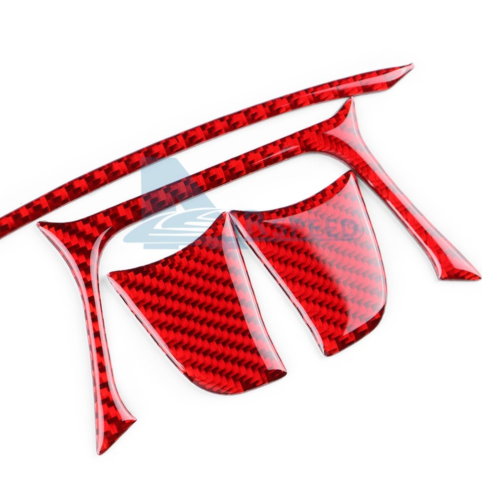 Red Carbon Fiber Speedometer Frame Stickers for Ford Focus RS ST SE ...