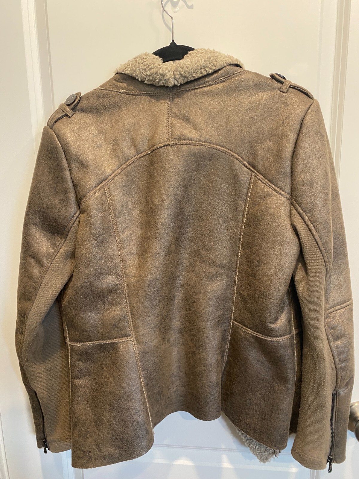 Kenneth Cole Women's Flyaway Coat Sherpa & Suede Moto Jacket with Faux ...