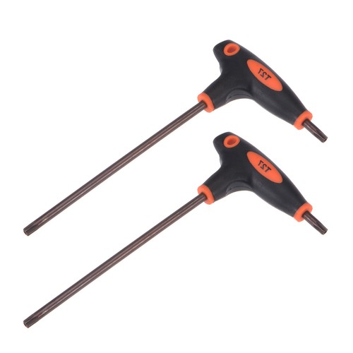 2pack T27 Anti Tamper Proof Torx Key T-Handle Dual End Wrench S2 Steel ...