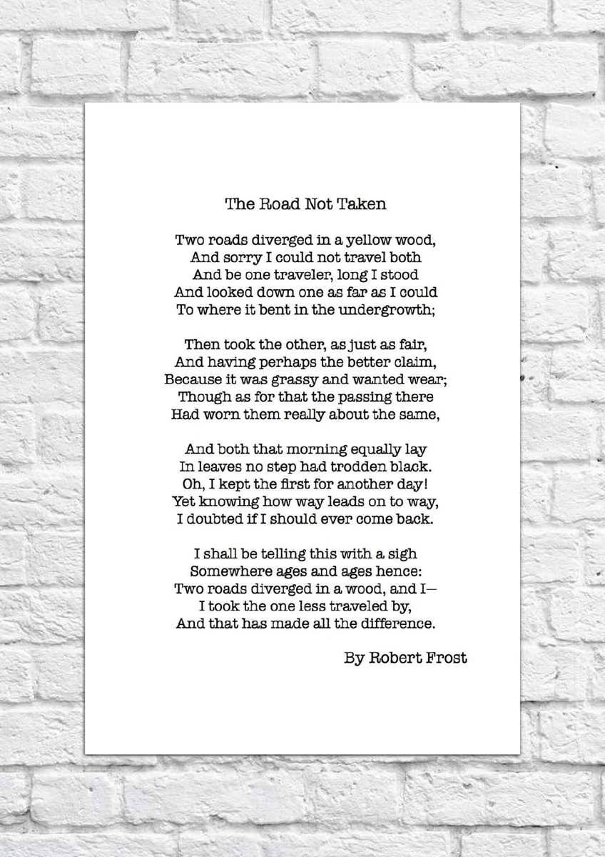 Road Not Taken Poem