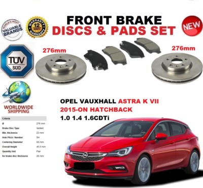 FOR VAUXHALL OPEL ASTRA K HATCHBACK 2015- 276MM FRONT BRAKE DISCS SET ...