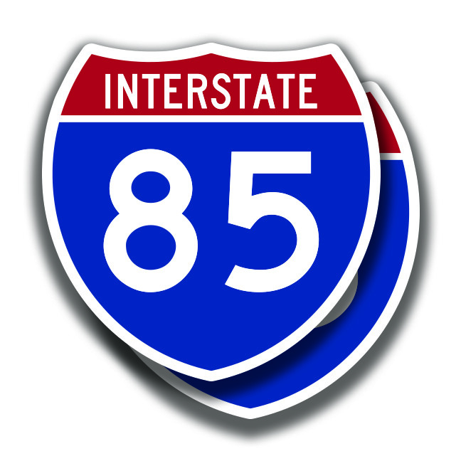 INTERSTATE 85 DECAL 2 Stickers Highway Sign Road Route Bogo Car Truck ...