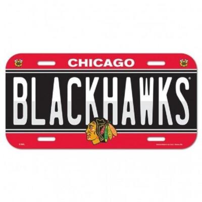 Chicago Blackhawks Plastic License Plate (NEW) NHL Tag Auto Car Truck ...