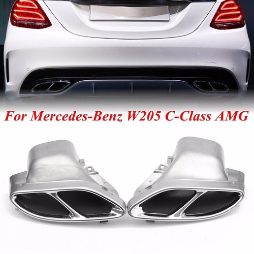 Rear Exhaust Muffler Pipe Tip For Mercedes-Benz W205 C-Class C250 C300 ...