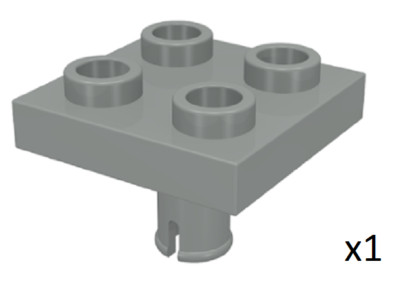 LEGO 2476 Old Light Gray Plate Modified 2 x 2 Pin on Bottom 48241 | eBay