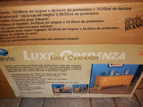 NEW in box Studio RTA Luxe Credenza Maple Work Table Cabinet - 40167 | eBay