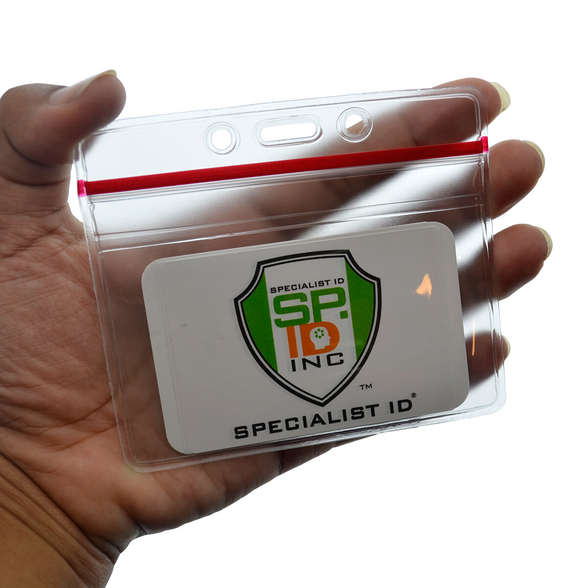 5 Pack - Horizontal Heavy Duty Zip Seal lock Top Badge Holders by ...