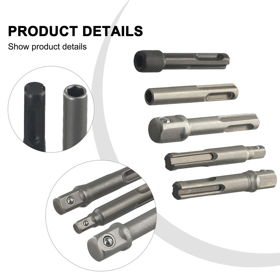 Handy Hex Shank Chuck Adapter Set for SDS Plus Socket Driver Drill Bit ...