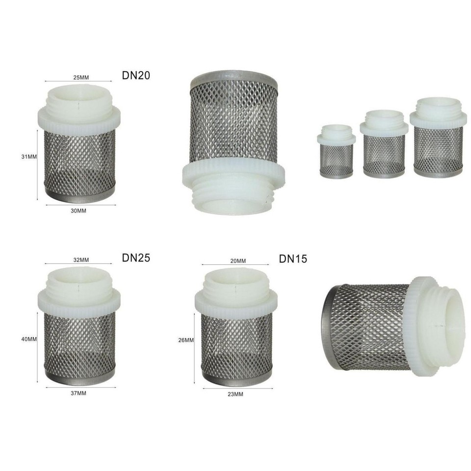DN15 DN20 DN25 Sizes Available Brass Suction Basket with Stainless ...