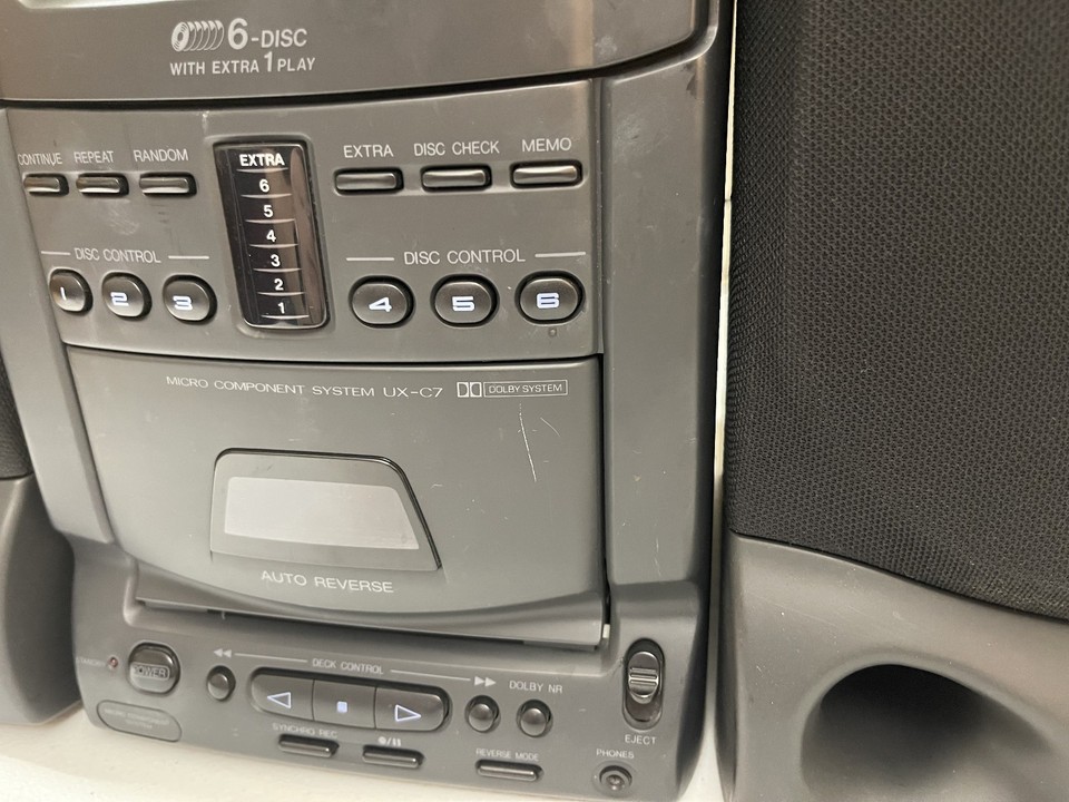JVC UX-C7 Micro Component System Radio Casette Tape Player 6-Disc CD ...