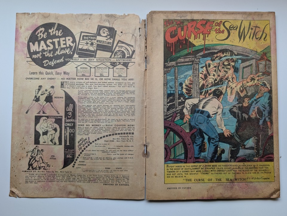 Dark Mysteries 1 Low Grade 1951 Pre Code Horror Key 1st Issue Skull ...