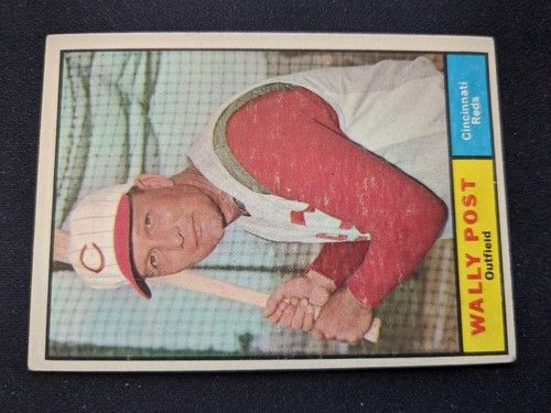 1961 Topps Baseball Card # 378 Wally Post - Cincinnati Reds (VG/EX) | eBay
