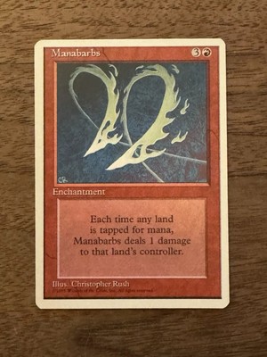 Manabarbs Unlimited NM Red Rare MAGIC THE GATHERING CARD MTG | eBay