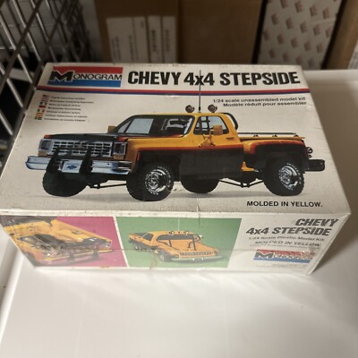 Chevy 4X4 Stepside Pickup Truck Monogram 1:24 Model Kit # 2264 Factory ...