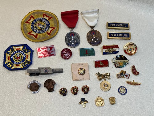 VFW Veterans of Foreign Wars Lapel Service Pins Patches Medals Ribbons ...