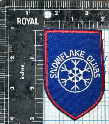 VINTAGE SNOWFLAKE CLUBS SKI SNOWBOARD FOR YOUTH ILLINOIS 3" IRON ON ...