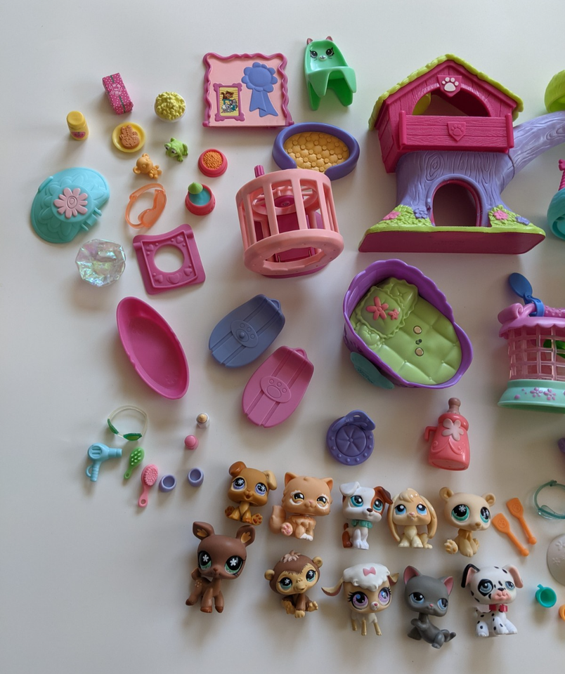 Authentic Littlest Pet Shop Lot LPS Pets Accessories Toys Mixed Lot ...