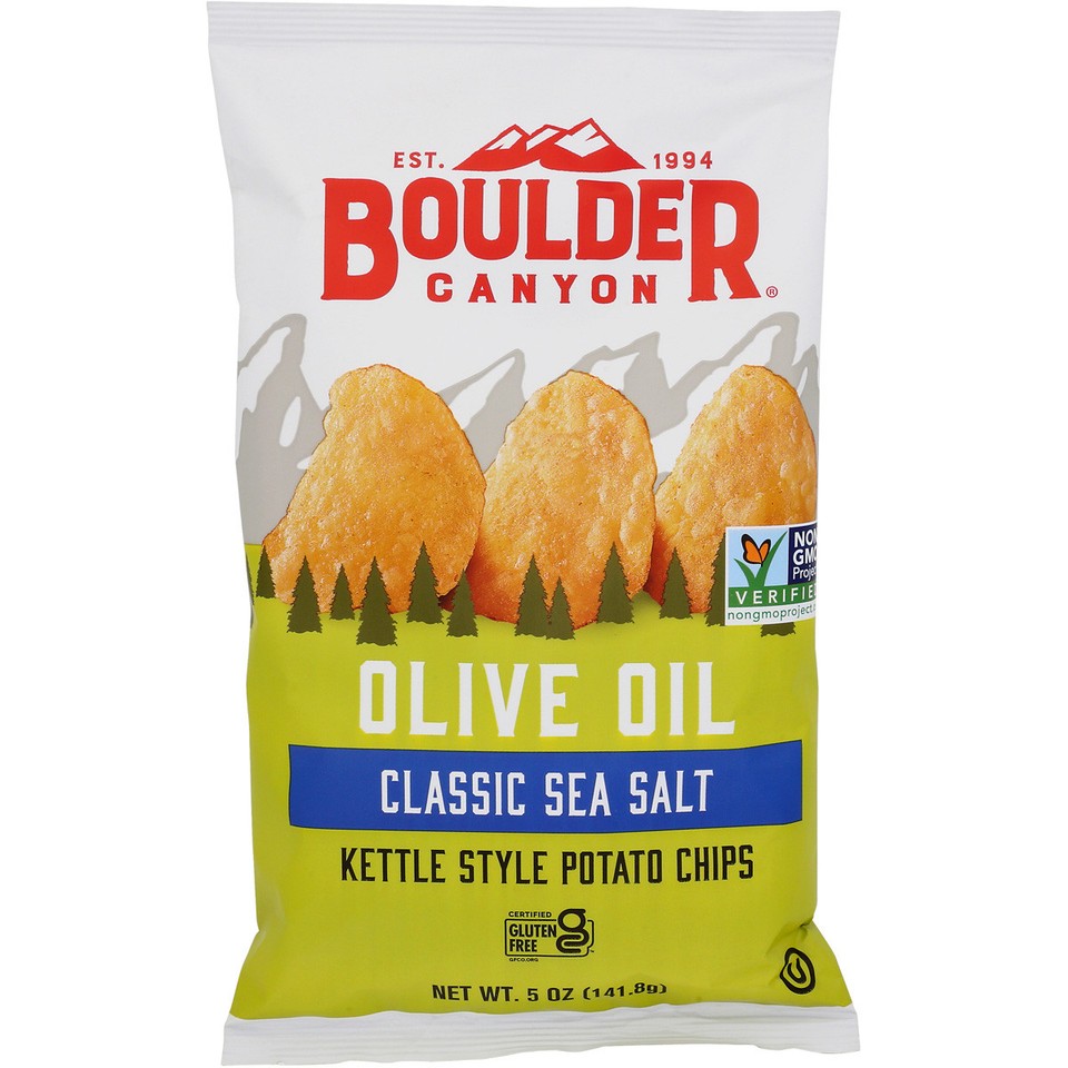 Boulder Canyon Kettle Cooked Potato Chips Olive Oil Classic Sea Salt 5 Oz | eBay
