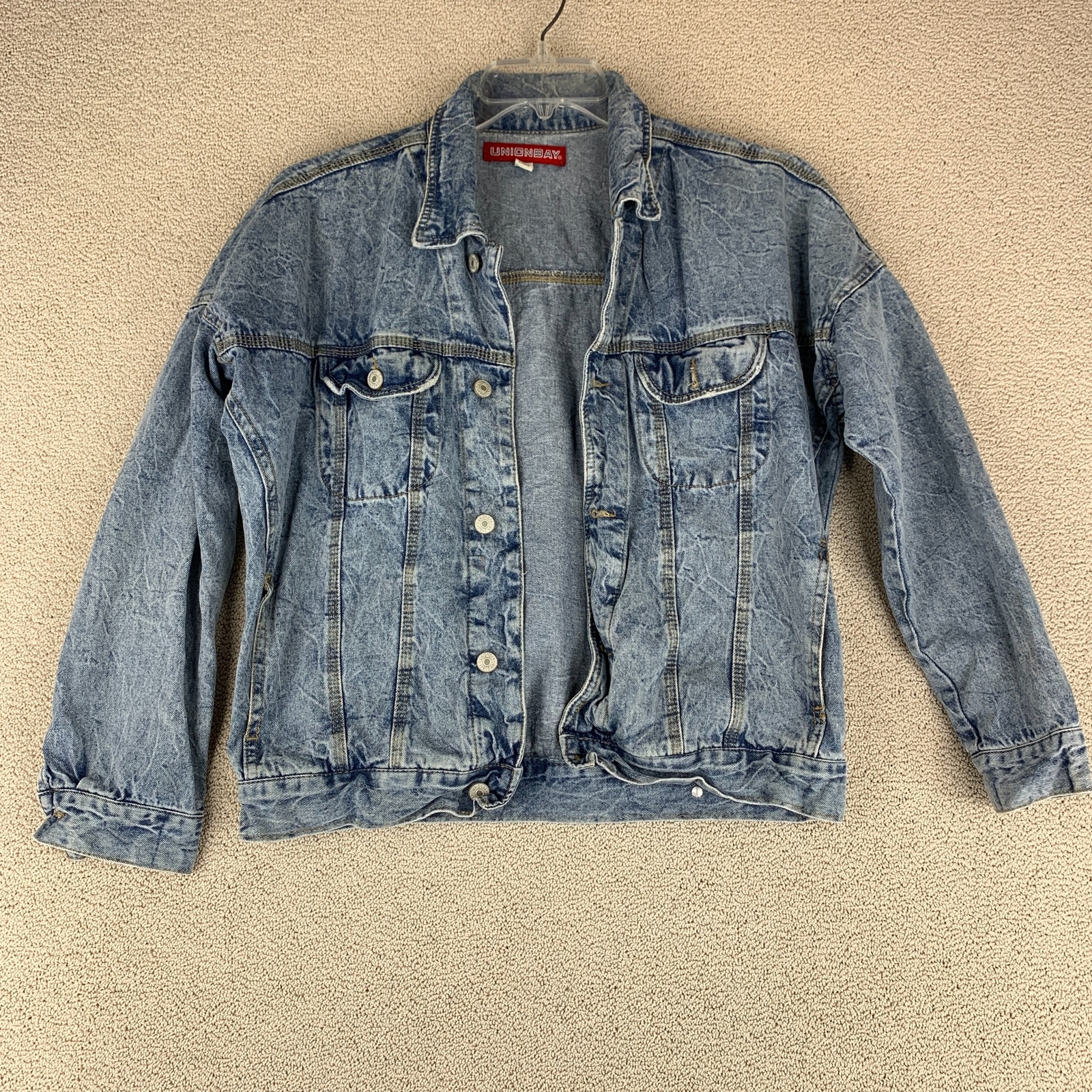 UNIONBAY Button Up Denim Jacket Women's Small Blue Ch… - Gem