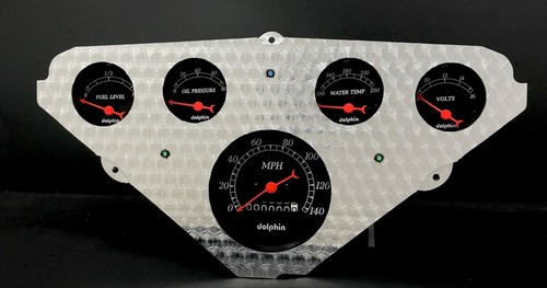 1955 1956 1957 1958 1959 Chevy Truck 5 Gauge Dash Panel Engine Turned ...