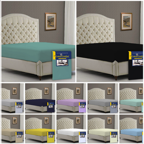 5* LUXURY 400 THREAD COUNT 100% EGYPTIAN COTTON 25CM FITTED BED SHEET ...