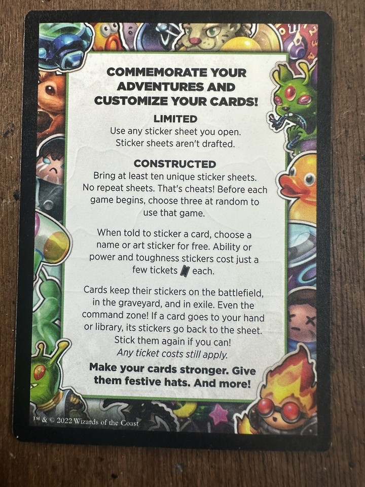 MTG Unfinity Sticker Sheet - Happy / Dead / Squirrel #008 Magic The ...