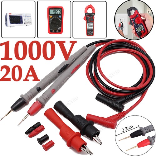 Multimeter Test Leads for Fluke Meter Electrical Alligator Clip Probes ...