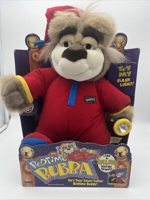 Vintage Tyco Real Wisecrackin' Talking Bedtime Bubba Bear Plush Doll ...