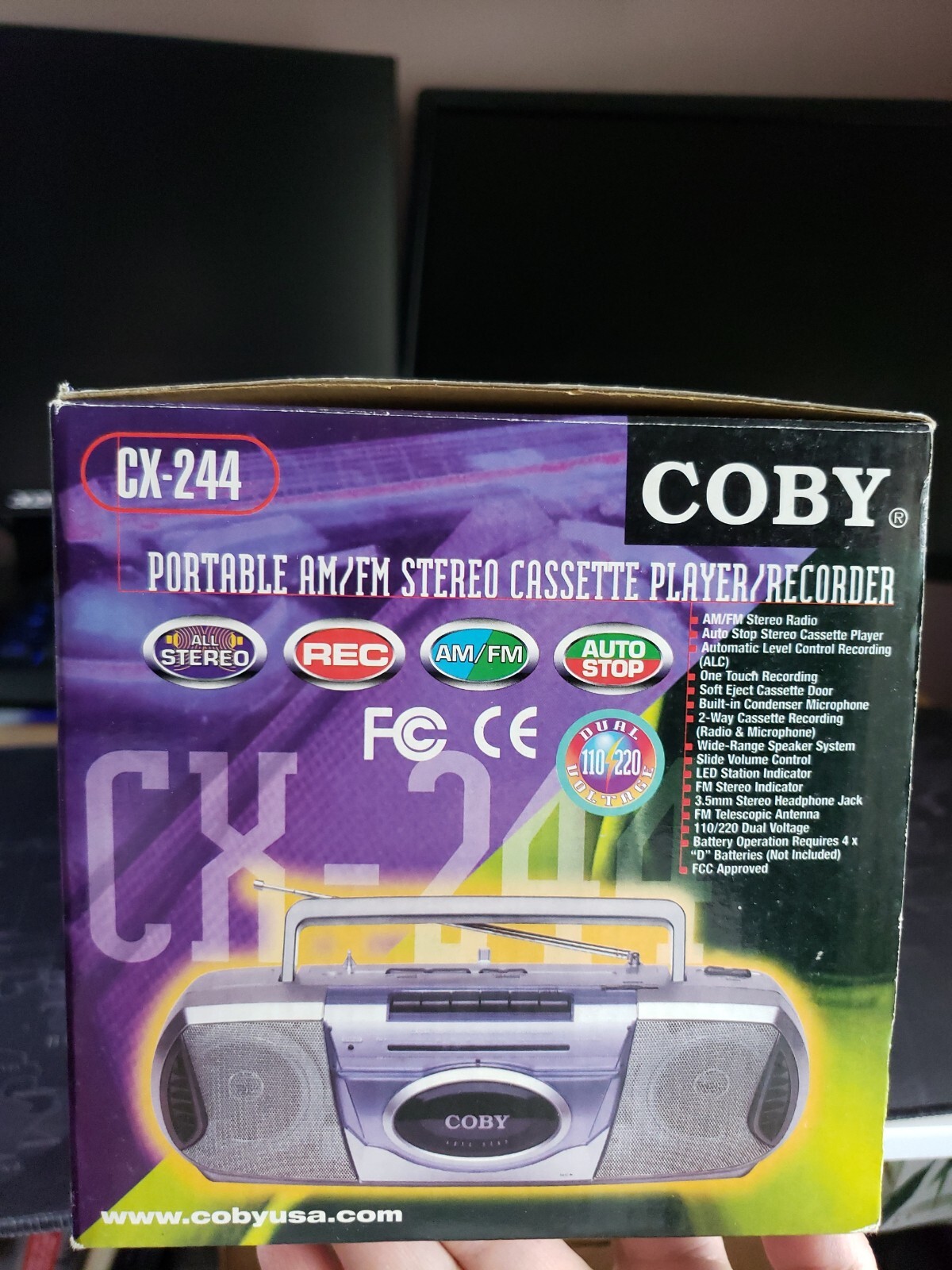 Coby CX244 Portable AM/FM Stereo Radio Cassette Player/Recorder-2000 ...