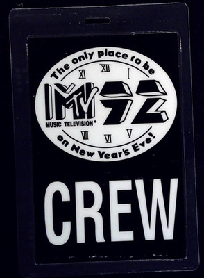MTV Drops The Ball New Year’s Eve 1992 Logo Crew Pass Ticket Naughty By ...