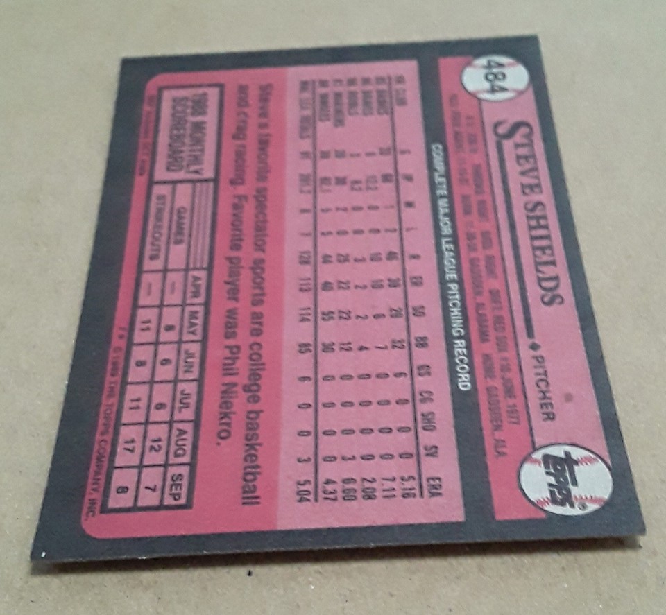 1989 Topps Steve Shields New York Yankees Baseball Card | eBay