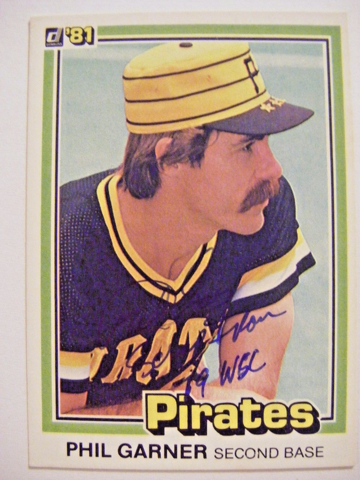 PHIL GARNER signed SCRAP IRON 1979 WSC PIRATES 1981 Donruss baseball ...
