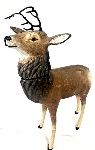 German Composition Reindeer Deer Candy Container Removable Head 1920s ...