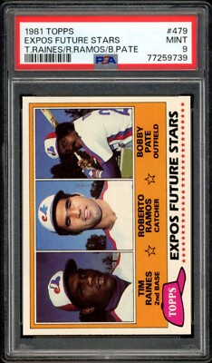 1981 TOPPS MLB #479 Tim Raines Roberto Ramos HOF Rookie PSA 9 MINT ...