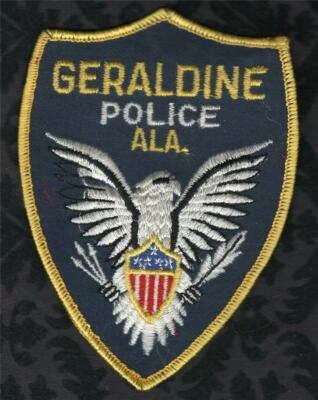 😎😎 Old Geraldine Alabama Police Patch FACTORY DEFECT | eBay