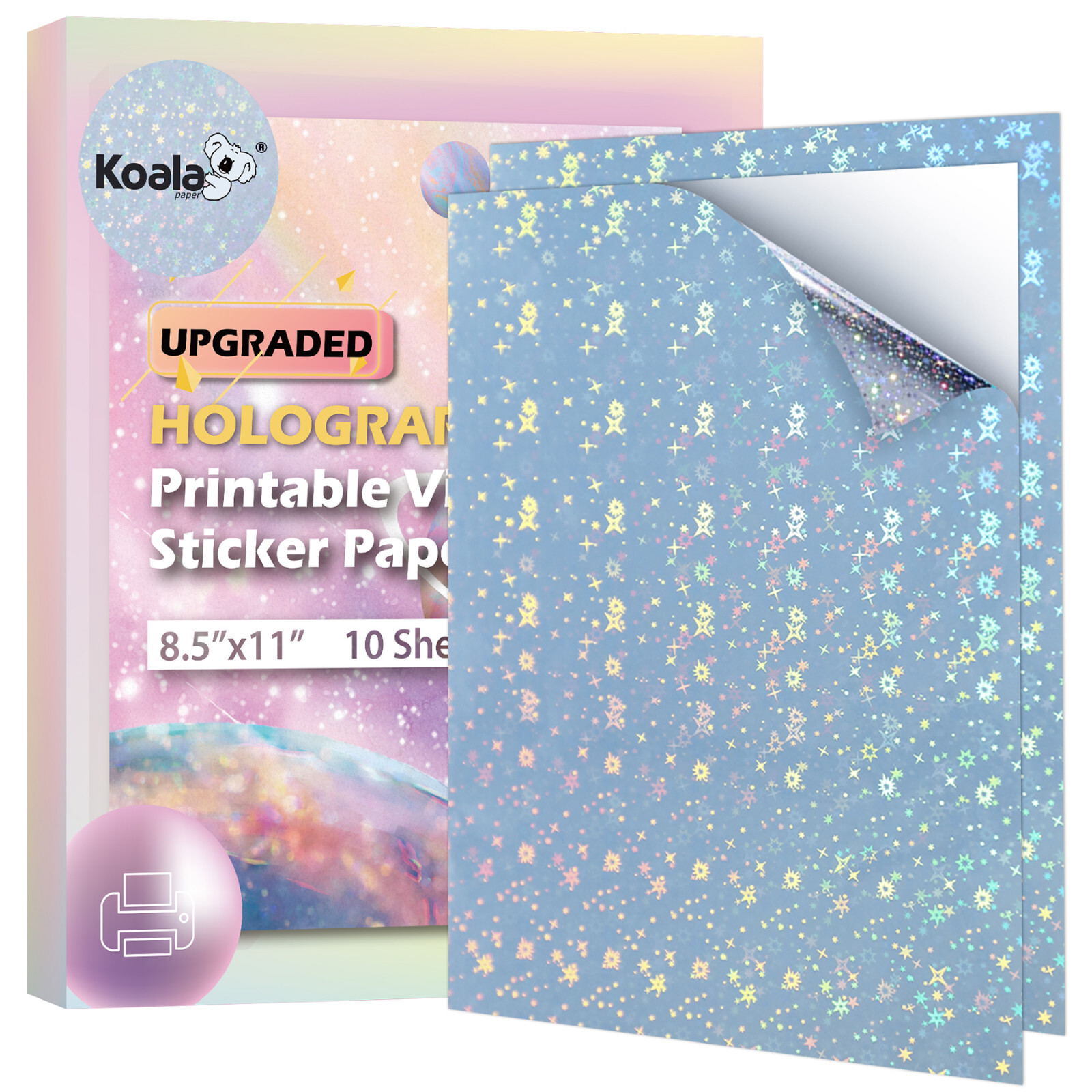 Koala Printable Vinyl Sticker Paper Holographic Glossy Waterproof ...