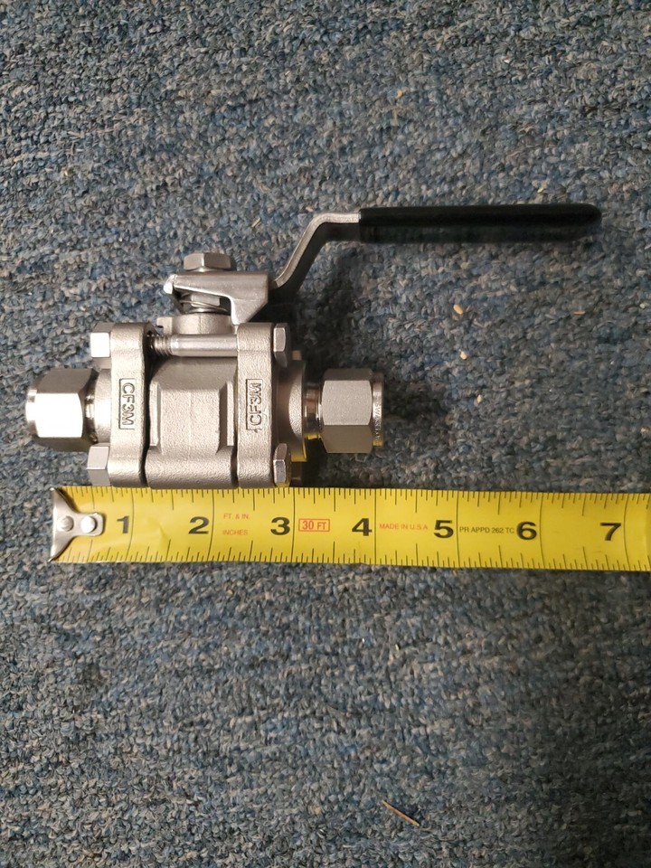 New Swagelok SS-63TS8 Stainless Steel 60 Series Ball Valve, 1/2" OD ...