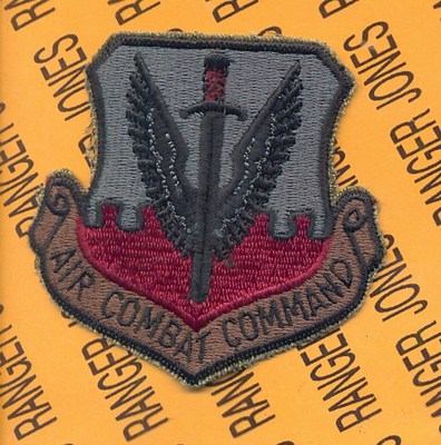 USAF Air Force AAC Air Combat Command OD Green & Blue 3" patch c/e | eBay