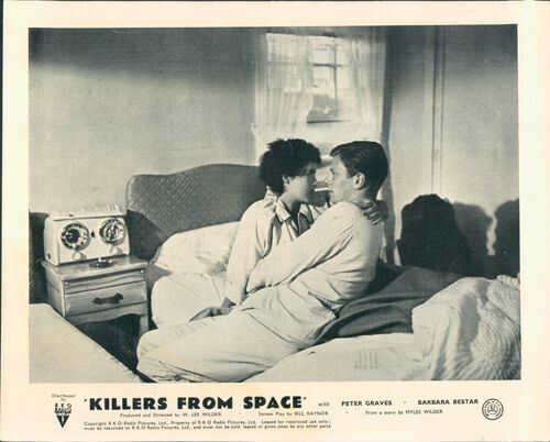 Killers from Space original Lobby Card Peter Graves Barbara Bestar cult ...