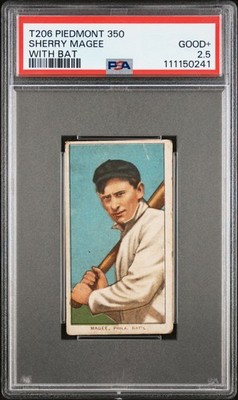 1909-11 T206 PIEDMONT 350 WITH BAT SHERRY MAGEE PSA 2.5 | eBay