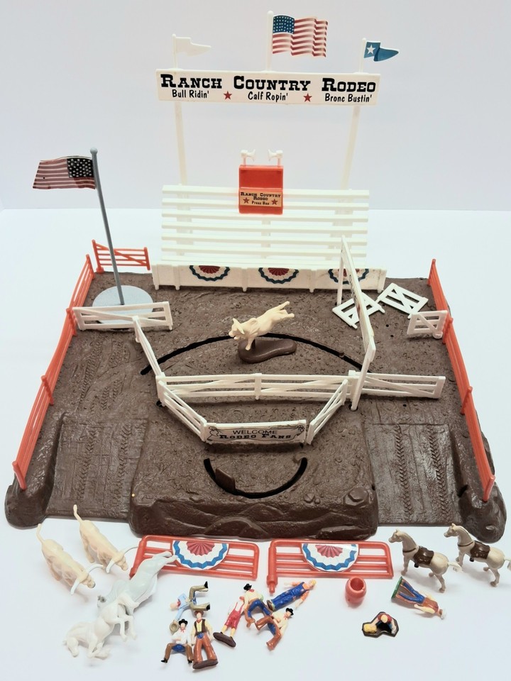 Vintage Ertl Farm Country Action Rodeo Ranch Set 1/64 ...