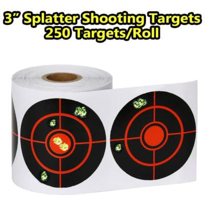 250X/Roll Reactive Target Sticker Shooting Target Self Adhesive Targets ...