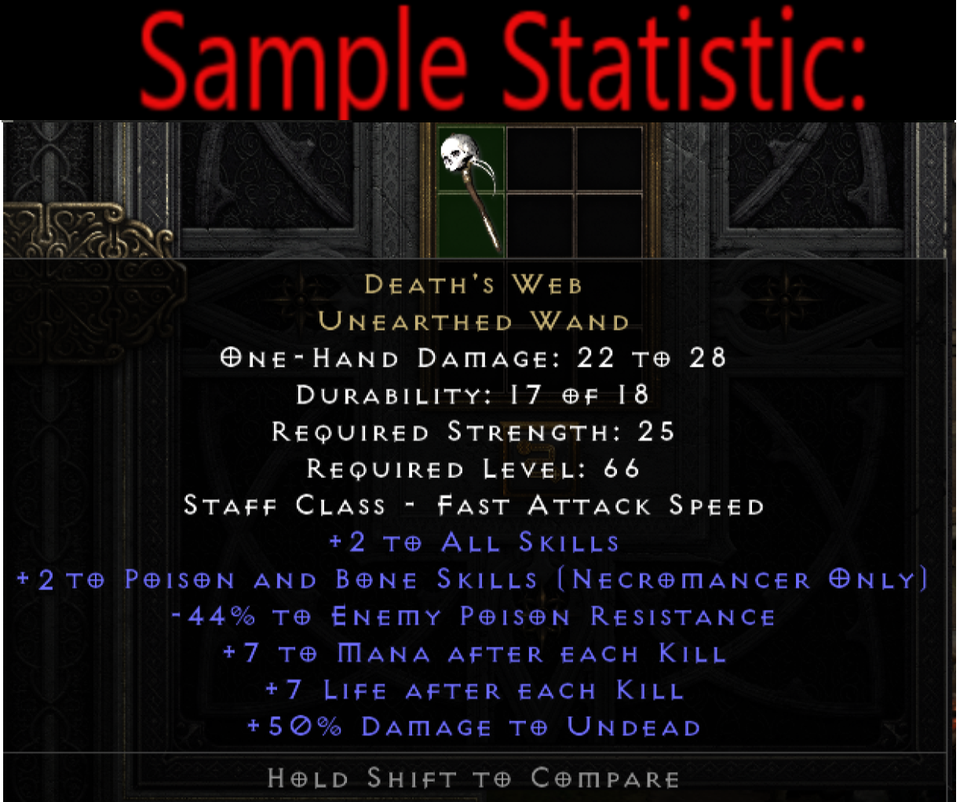 PC PS4 PS5 XBOX SWITCH Death's Web Necro Poison Diablo 2 Resurrected ...