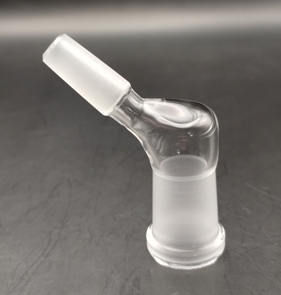14mm - 10mm 45 Degree Angle Glass Ground Joint Attachment Adapter GonG ...