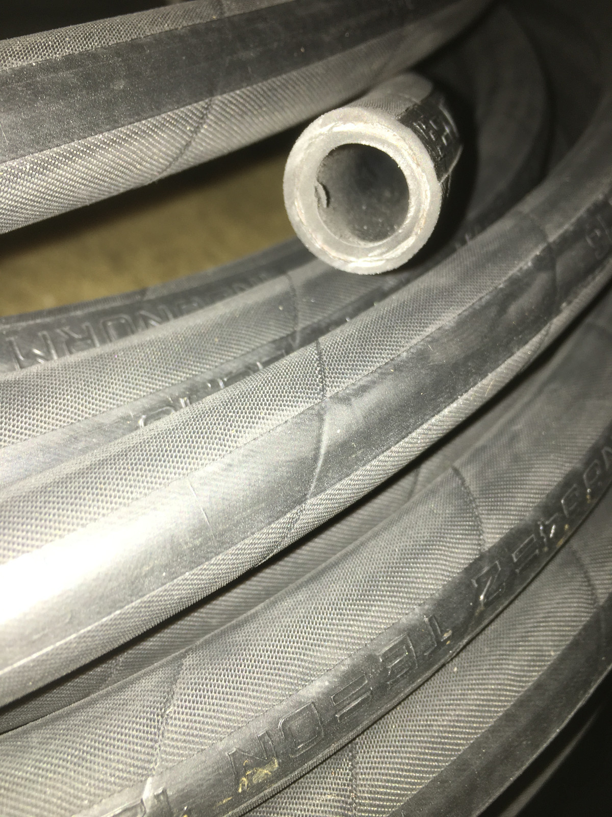 1 m Hydraulik / Luft Schlauch 2TE-12 58 bar z.B. Rücklauf Holzspalter 1 ...