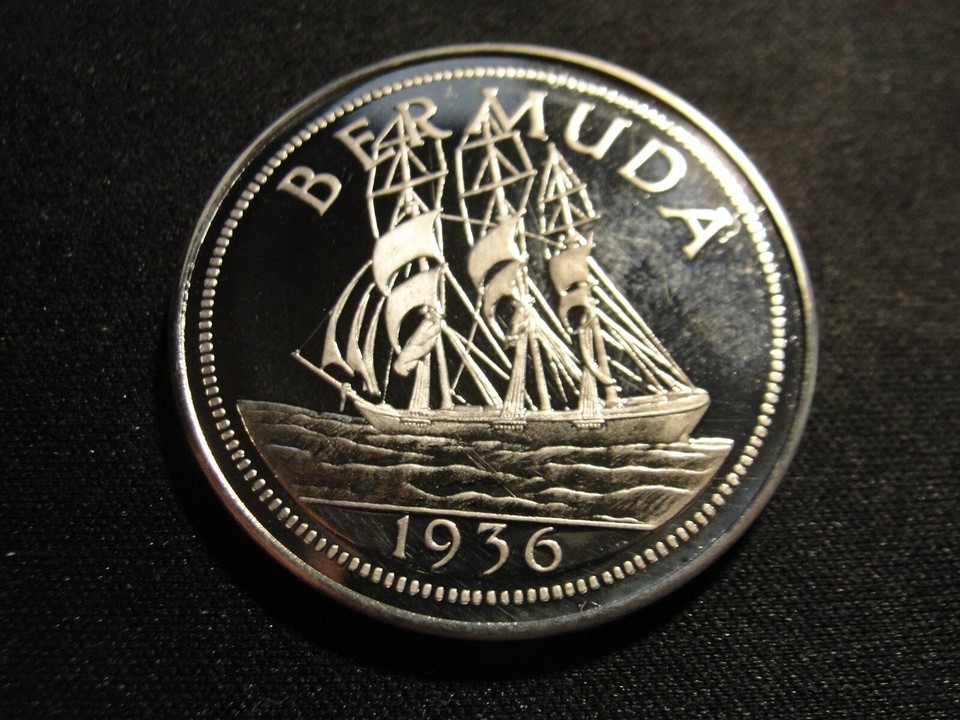 Bermuda 1936 Proof 1 Crown Silver Fantasy Coin X# 2b | eBay