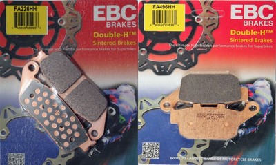 EBC HH FA226HH front & FA496HH rear brake pad set fits Honda CBR250R ...