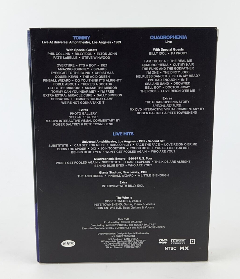 The Who - Tommy and Quadrophenia Live w/ Special Guests (DVD, 2005, 3 ...